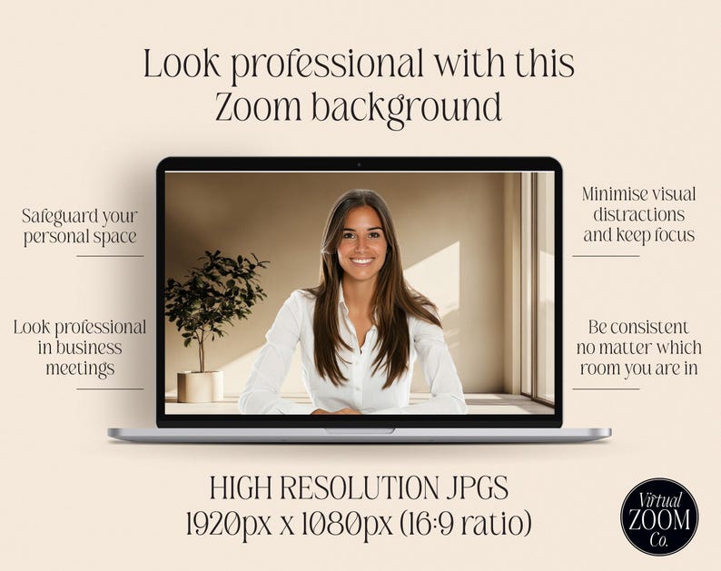 Zoom Background Neutral Wall Zoom Minimalist Office Background Zoom ...