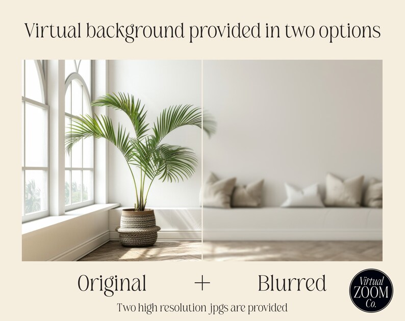 Zoom Background Calming Home Zoom Window Seat Neutral Home Virtual ...
