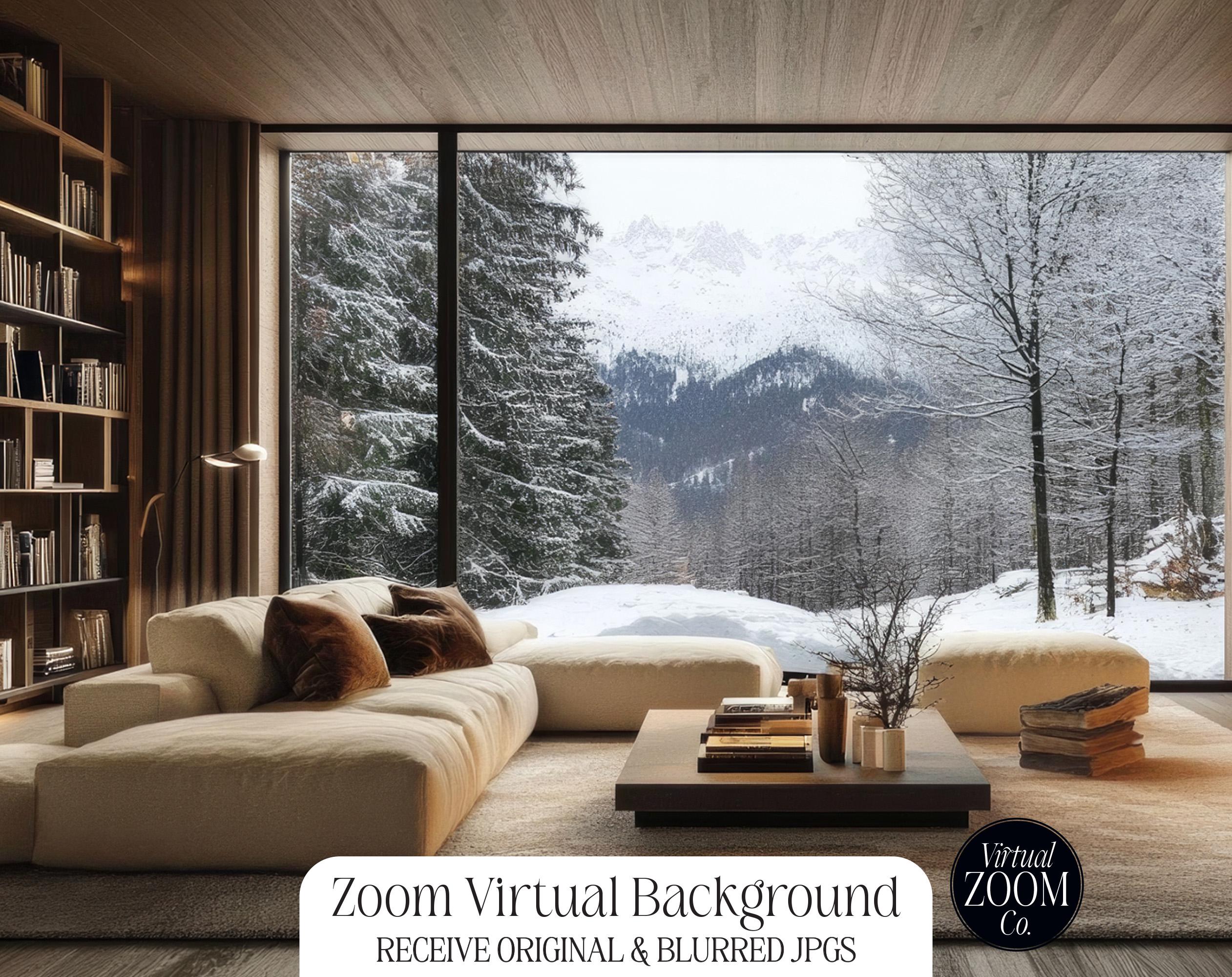 Zoom Background Winter Home Virtual Background Winter Digital ...