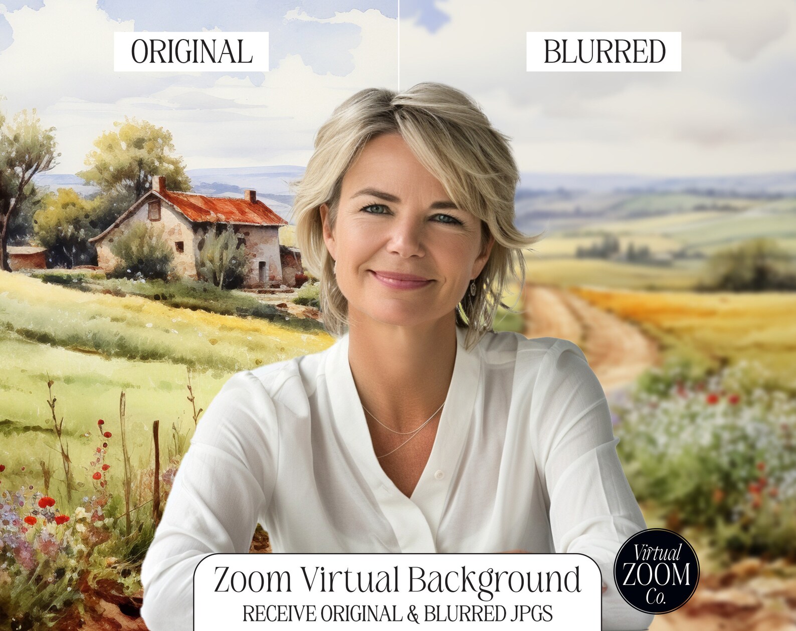 Zoom Background Country Farm Zoom Farm Painting Countryside Art Virtual ...