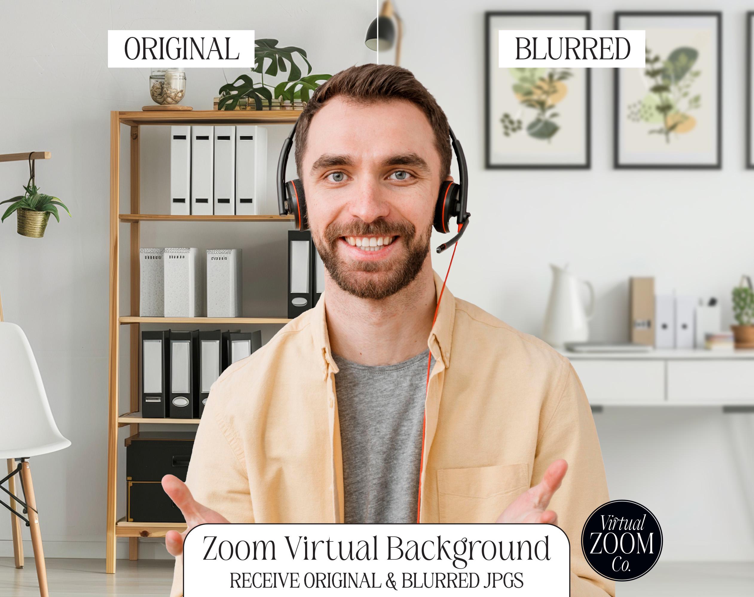 Zoom Background Home Office With Plants Professional Zoom Background ...