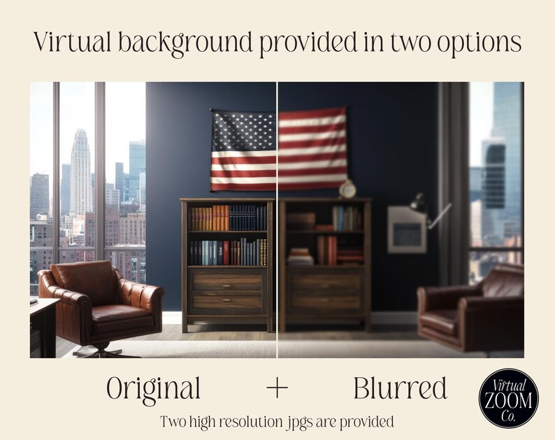 Zoom Background American Background Professional Zoom Executive Office ...