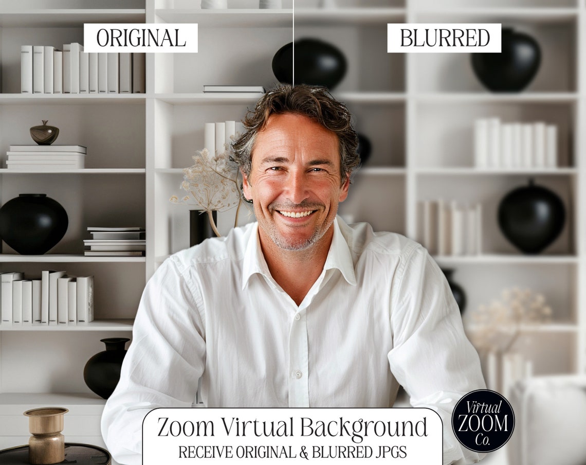 Zoom Background Black Books on Bookshelf Virtual Background Bookshelf ...