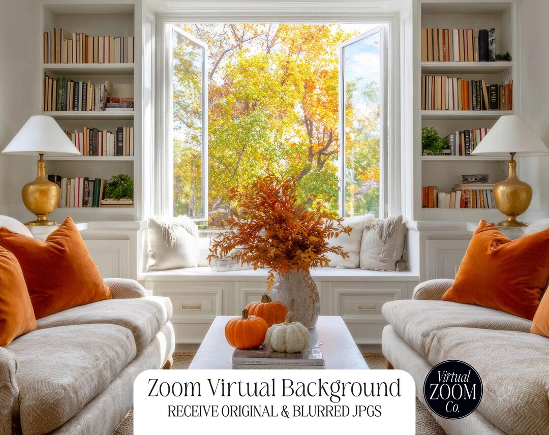 Zoom Background Fall Home Virtual Background Fall Trees Backdrop Zoom ...