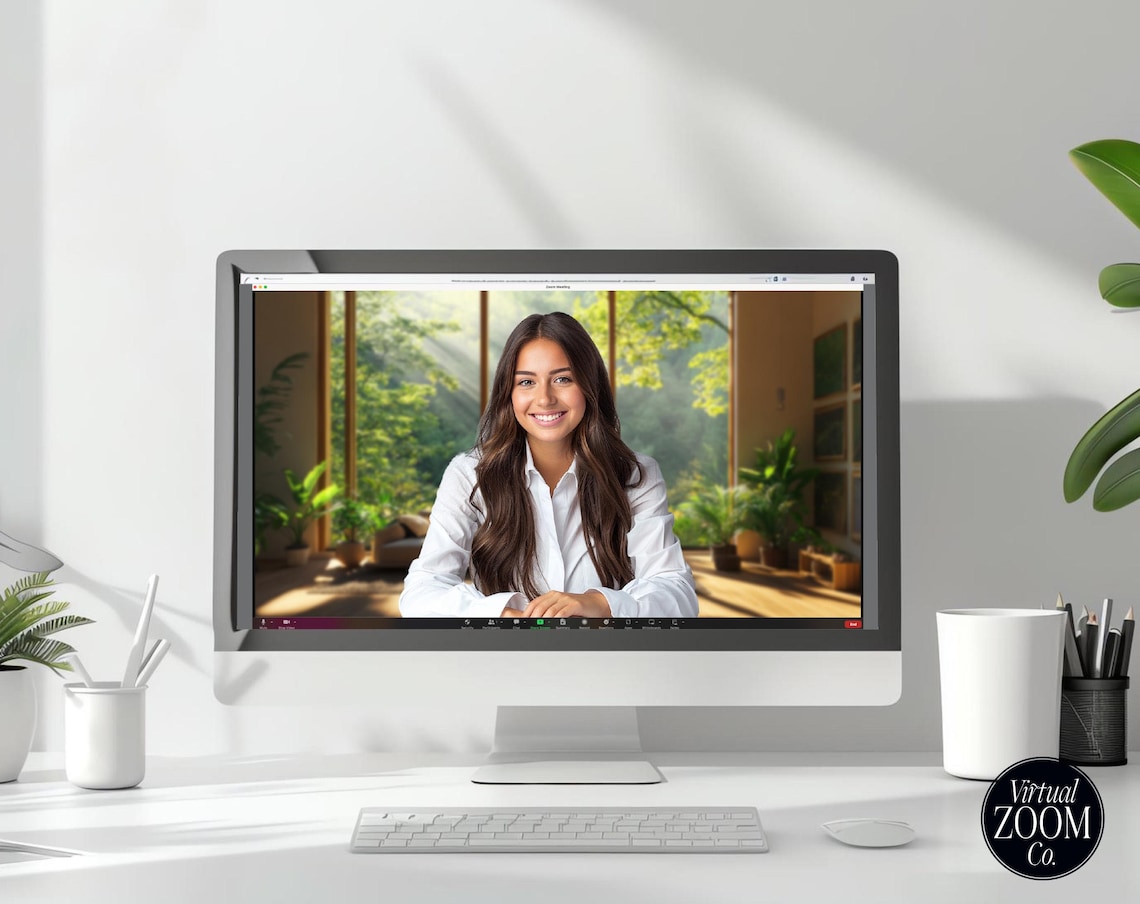 Zoom Background Indoor Plants Window Seat Zoom Office Window View Zoom ...