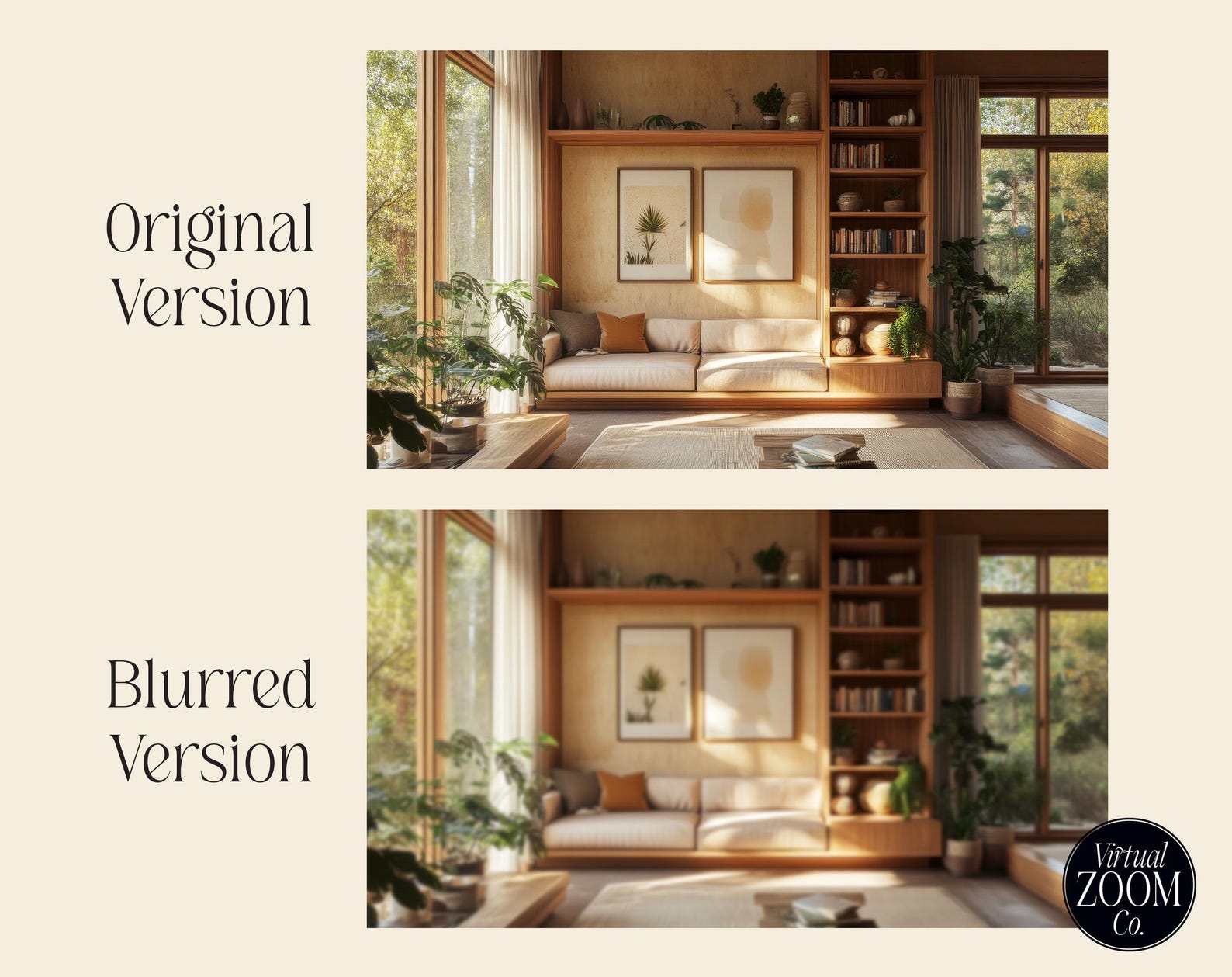 Zoom Background Wall Art Family Room Professional Home Zoom Virtual ...