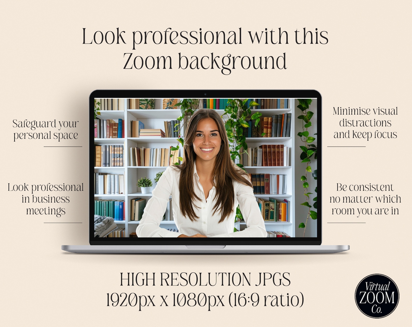 Zoom Background Colored Books on Bookshelf Zoom Professional Zoom Photo ...