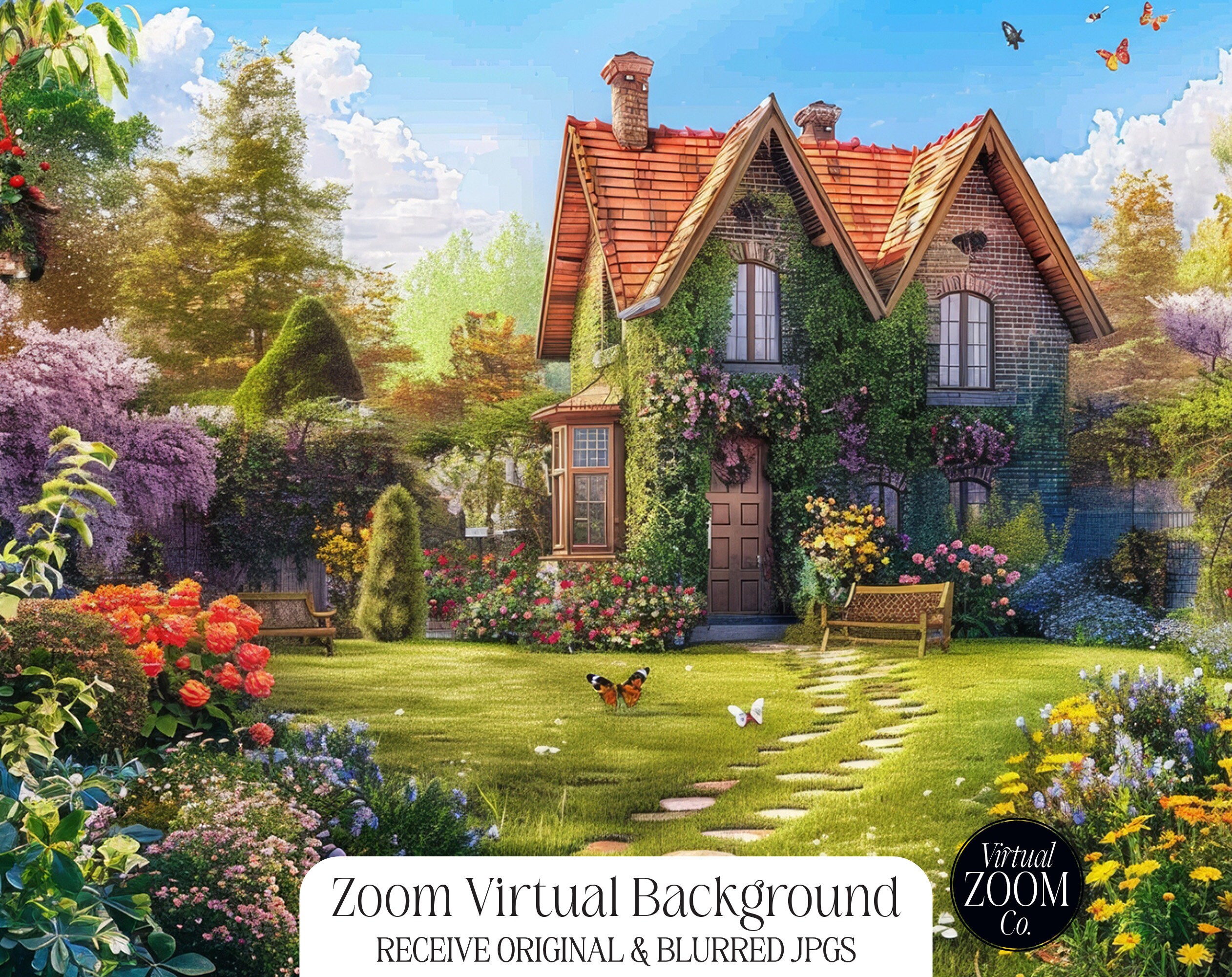 Zoom Background Spring Cottage Garden Zoom Flowers Zoom Photo Nature ...