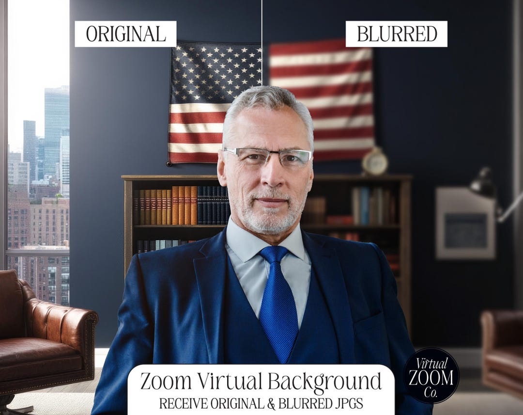 Zoom Background American Background Professional Zoom Executive Office ...