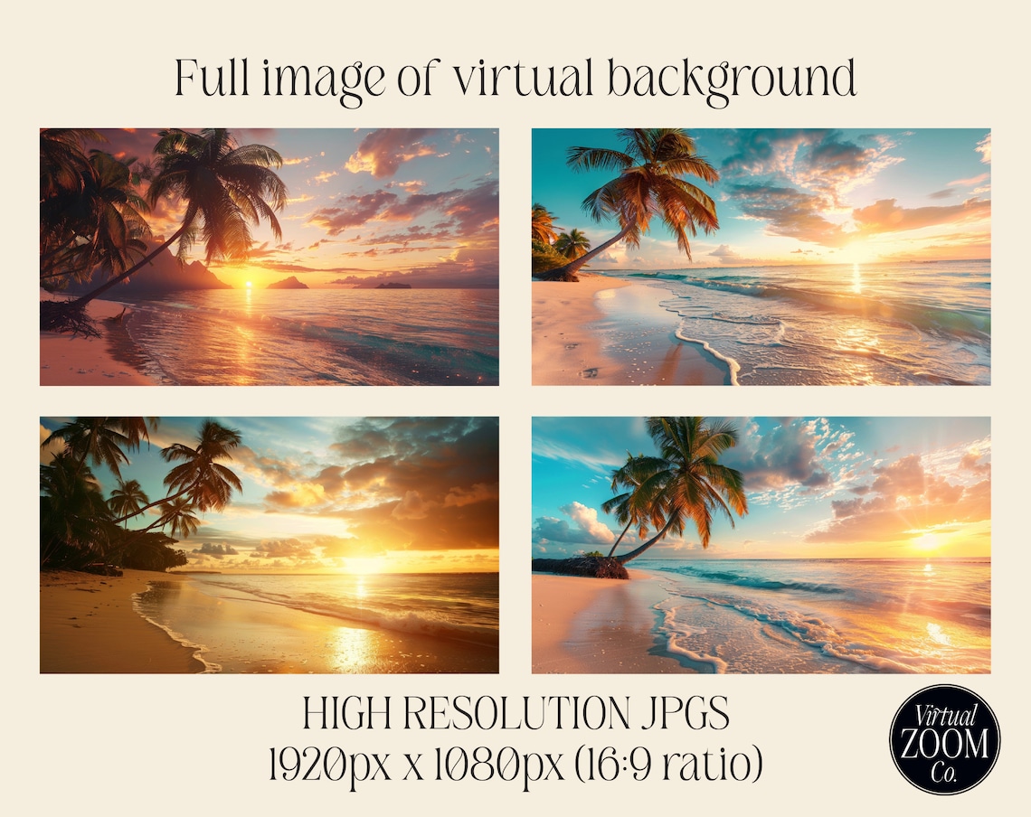 Zoom Background Beach Sunsets Zoom Virtual Background Beaches Zoom ...