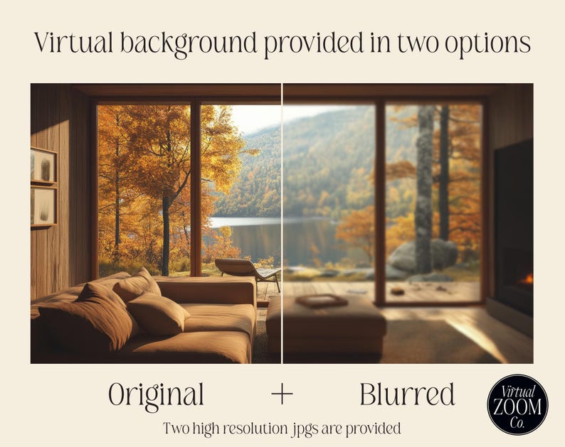 Zoom Background Rustic Lake Cabin Lake Mountains Virtual Background ...