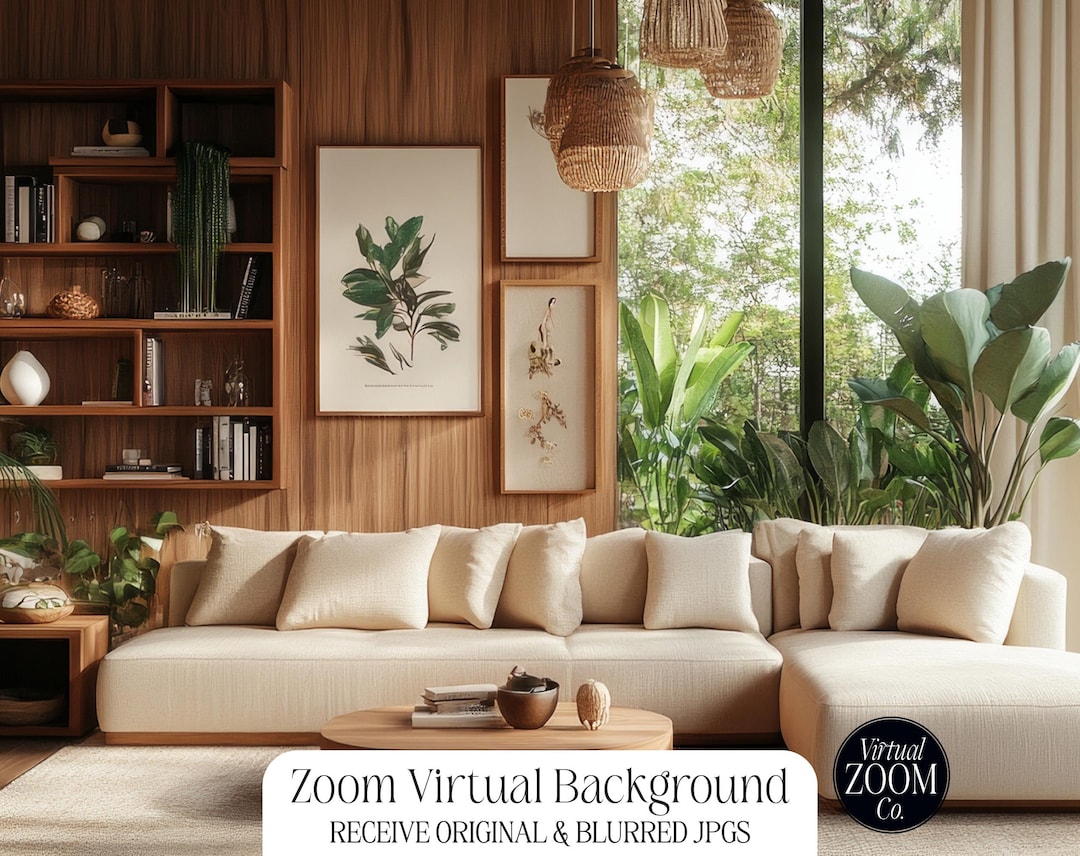 Zoom Background Wall Art Family Room Professional Zoom Background Home ...