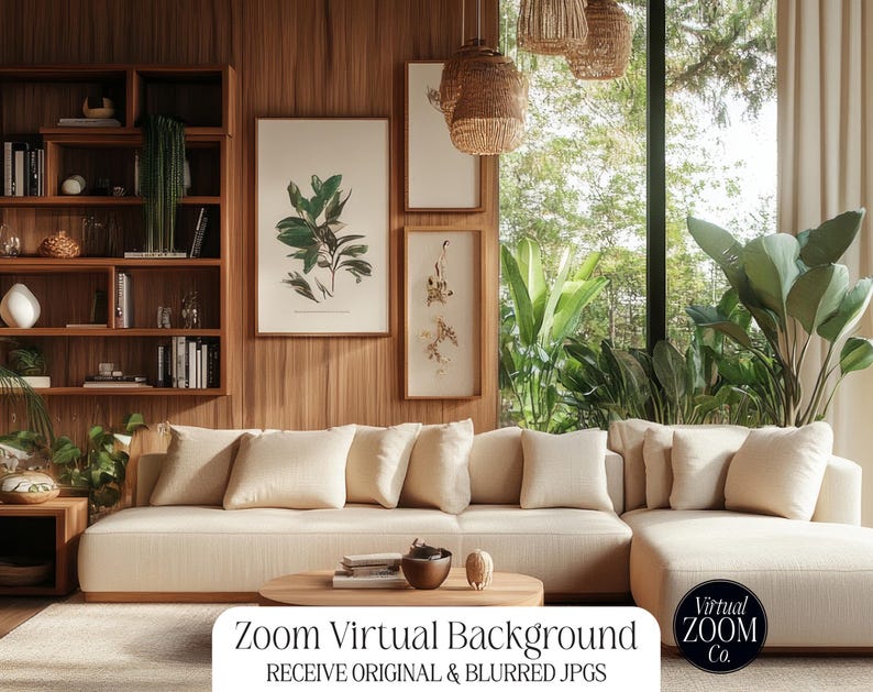 Zoom Background Wall Art Family Room Professional Zoom Background Home ...