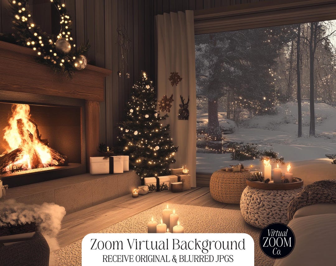 Zoom Background Festive Home Zoom Christmas Zoom Winter Home Virtual ...