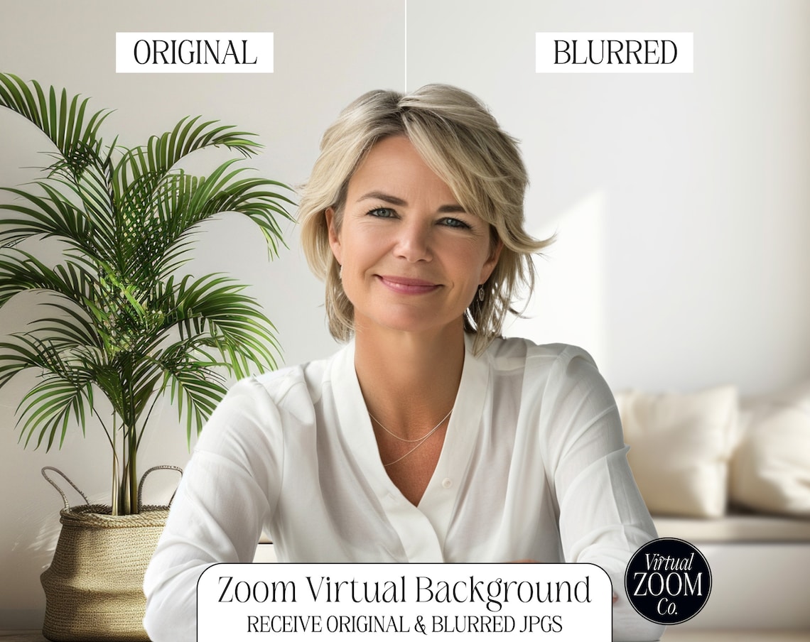 Zoom Background Calming Home Zoom Window Seat Neutral Home Virtual ...