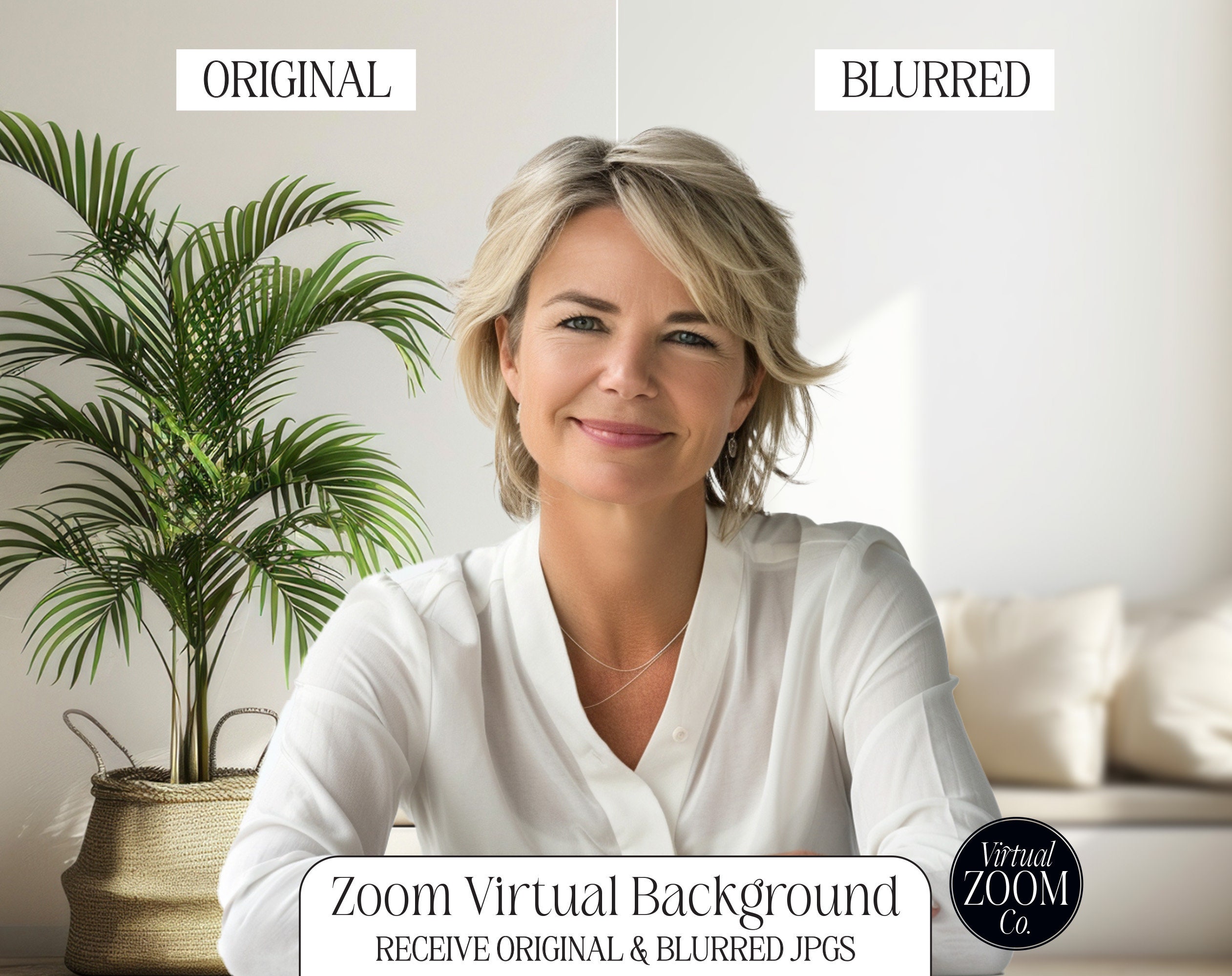 Zoom Background Calming Home Zoom Window Seat Neutral Home Virtual ...