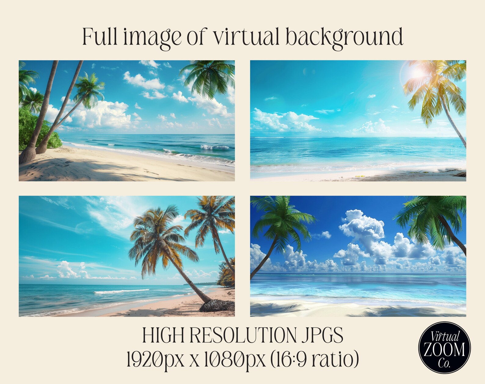 Zoom Background Beach Zoom Virtual Background Beaches Zoom Tropical ...