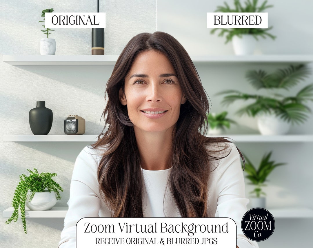 Zoom Background Indoor Plants Zoom Meeting Plants on Shelves Virtual ...