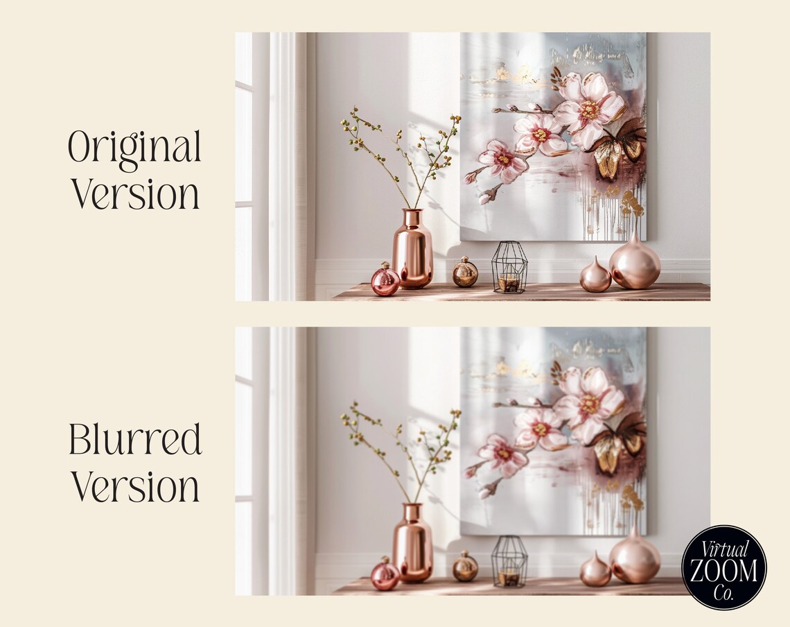 Zoom Background Professional Zoom Background Luxury Home Rose Gold Zoom ...