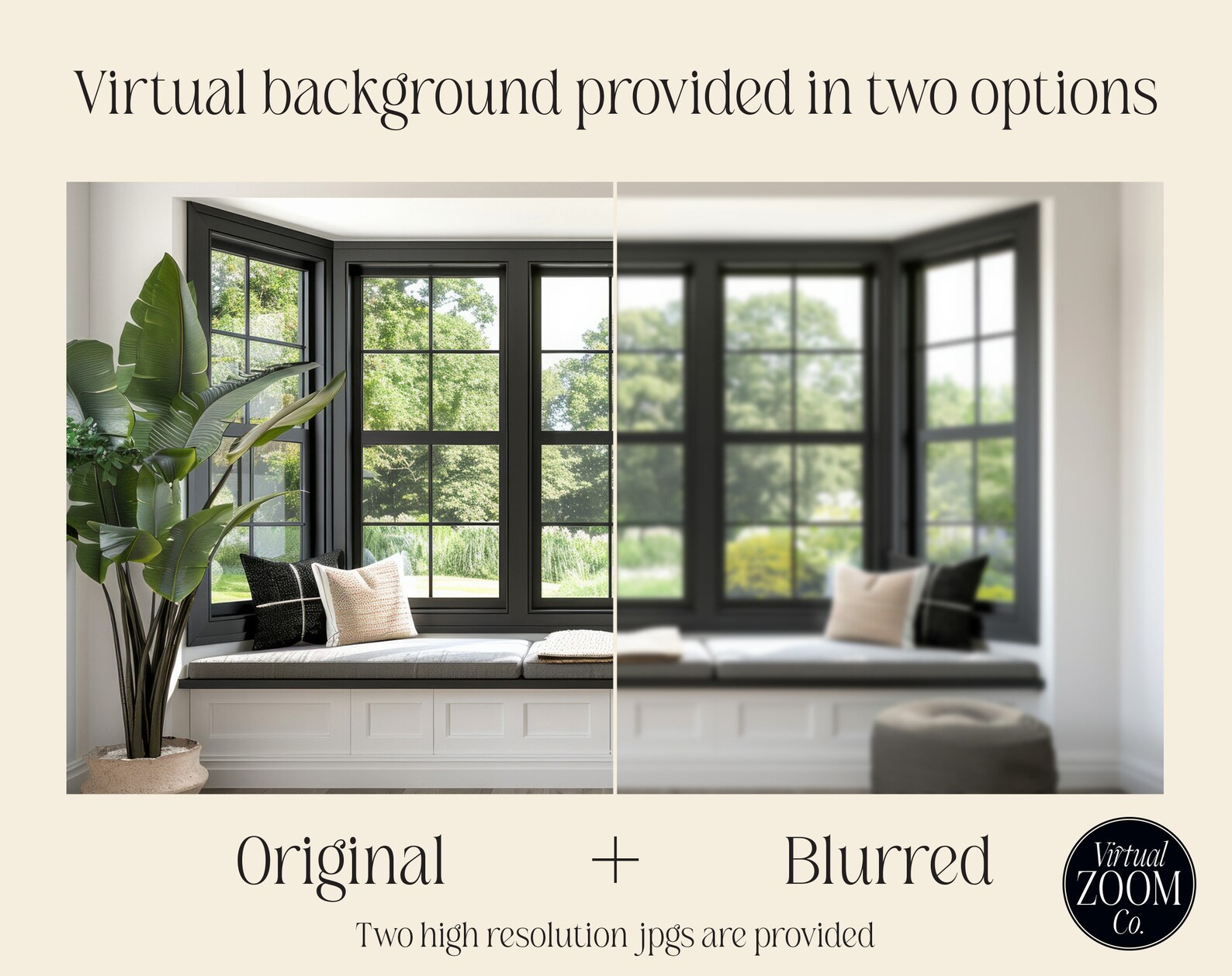 Zoom Background Window Seat Zoom Office Window View Zoom Black Styled ...