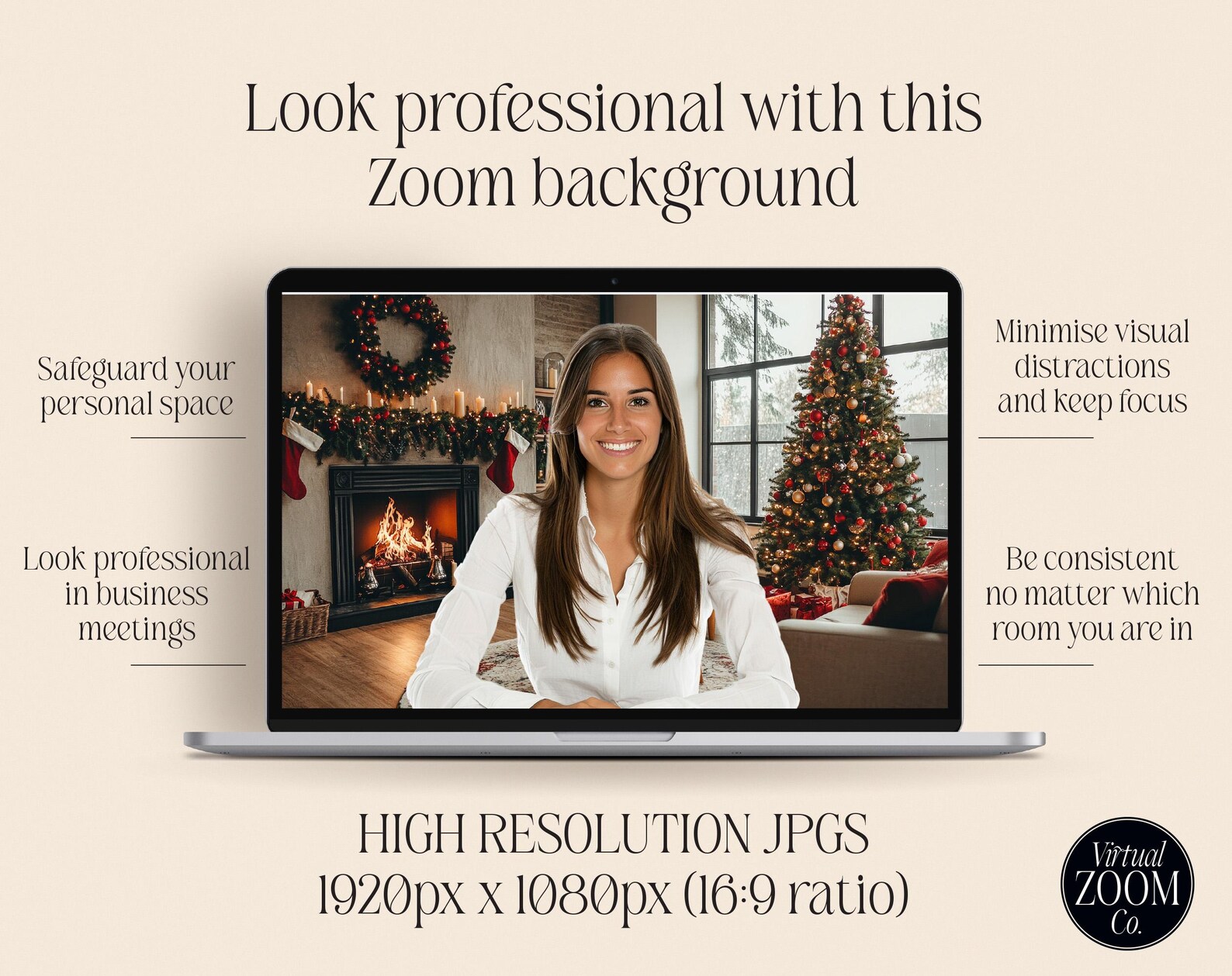 Zoom Background Festive Home Zoom Christmas Zoom Winter Home Virtual ...
