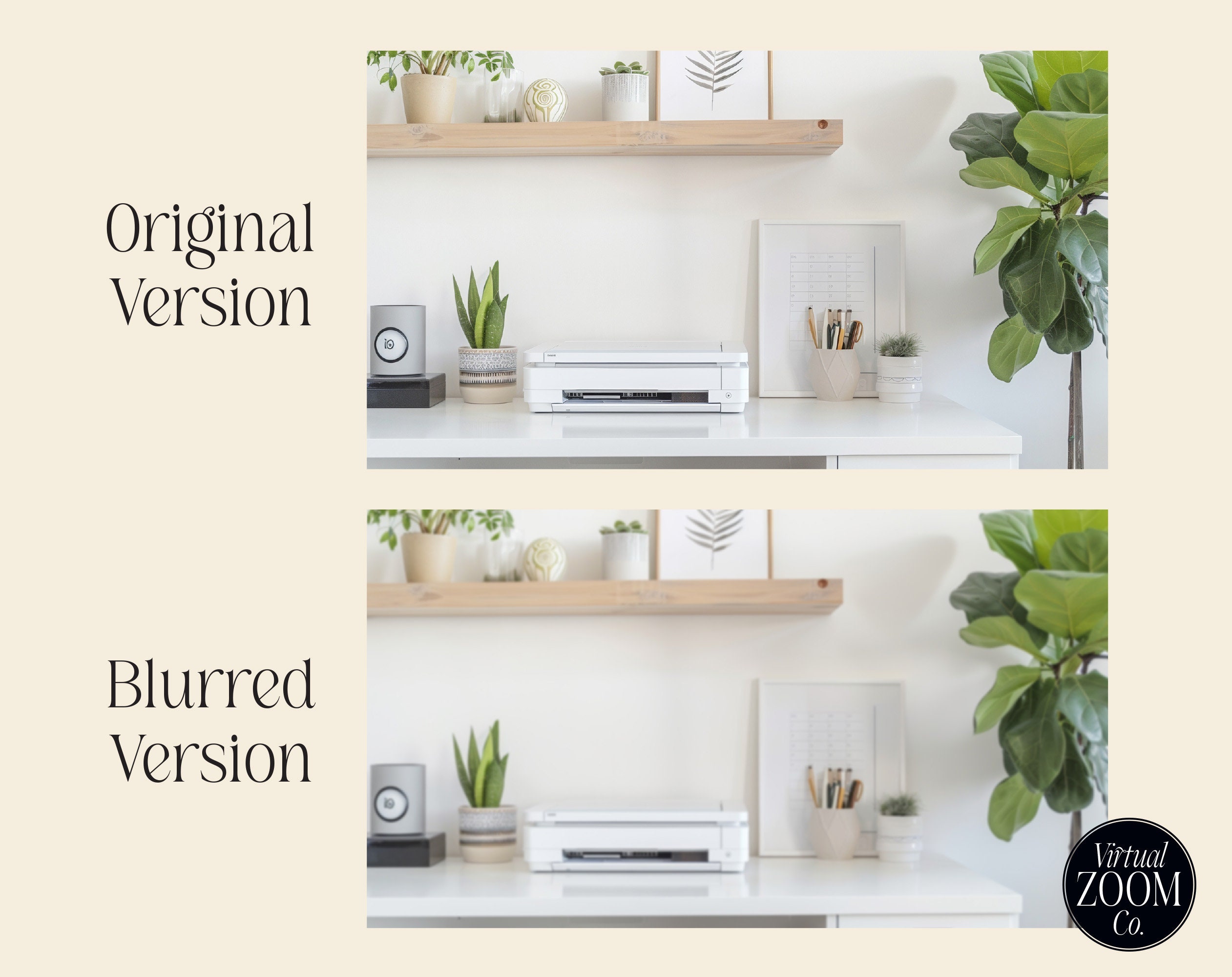 Zoom Background, Home Office With Plants, Professional Zoom Background ...