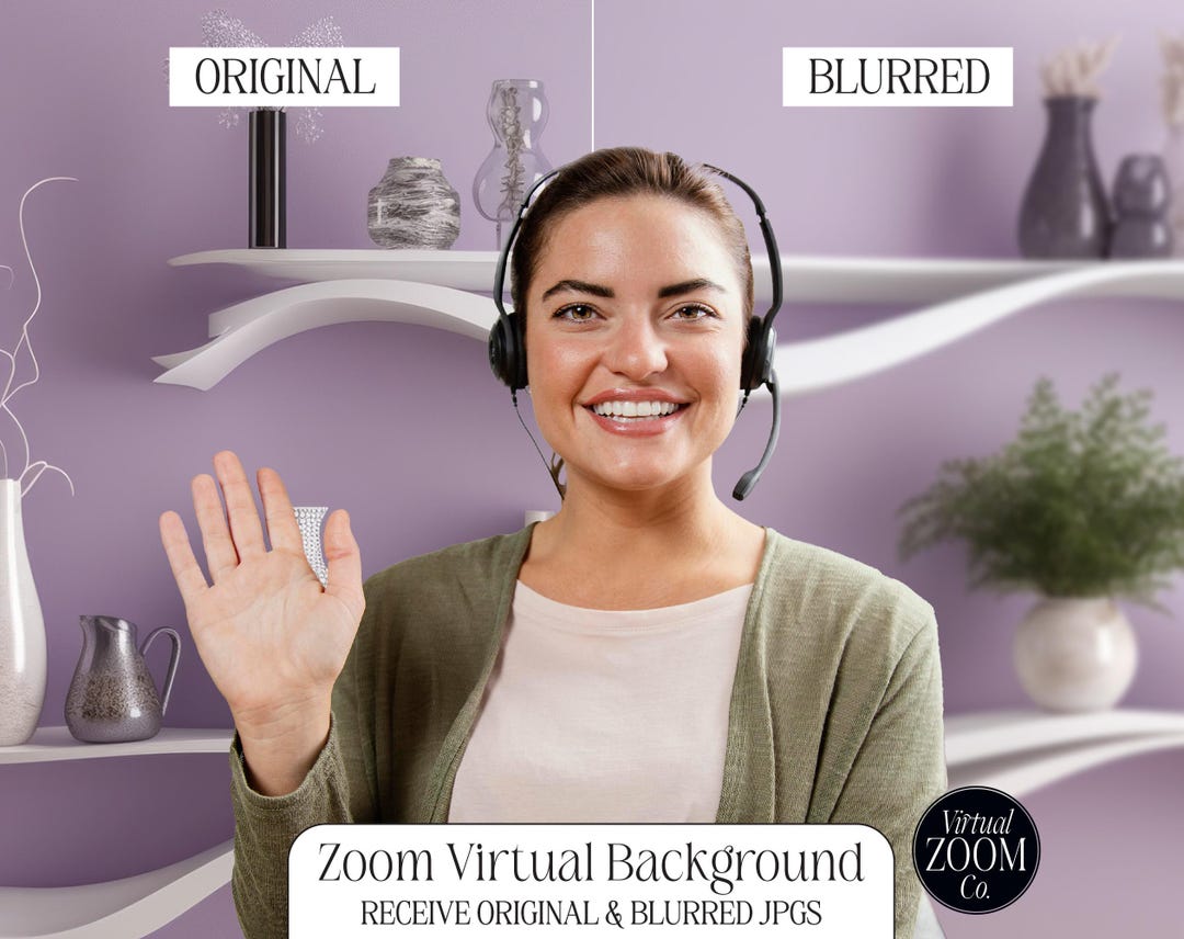 Zoom Background Purple Zoom Home Office Virtual Background Purple Room ...