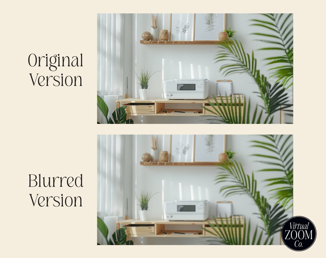 Zoom Background Professional Zoom Home Office With Plants Virtual ...