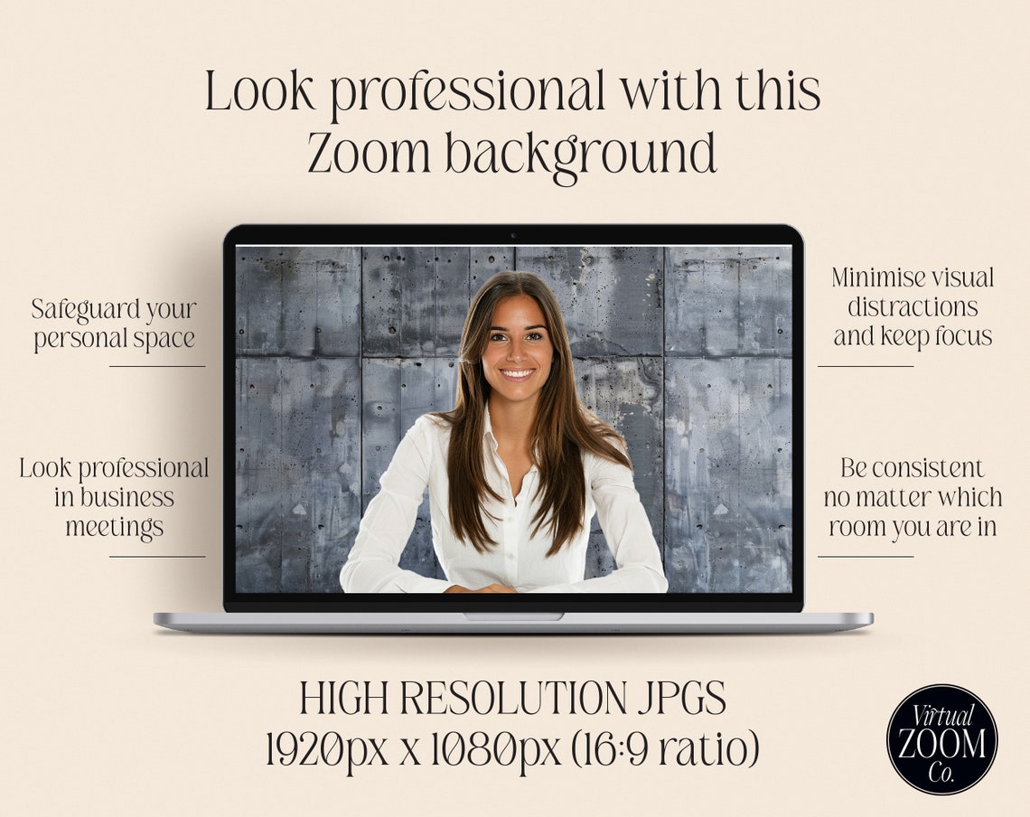 Zoom Background, Concrete Room, Grey Walls, Concrete Wall Zoom ...