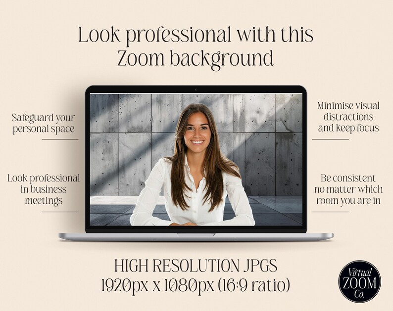 Zoom Background Concrete Room Grey Walls Concrete Wall Zoom Background ...