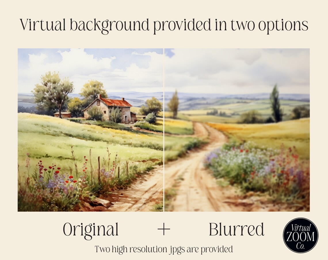 Zoom Background Country Farm Zoom Farm Painting Countryside Art Virtual ...