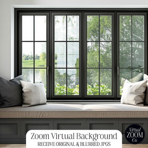 Zoom Background Window Seat Zoom Office Window View Zoom Black Styled ...
