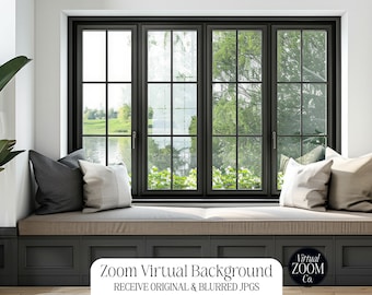 Zoom Background Window Seat Zoom Office Window View Zoom Black Styled ...