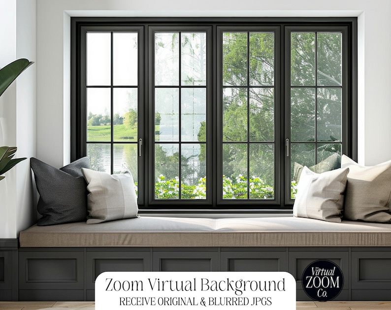 Zoom Background Window Seat Zoom Office Window View Zoom Black Styled ...