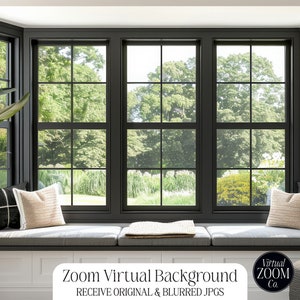 Zoom Background Window Seat Zoom Office Window View Zoom Black Styled ...