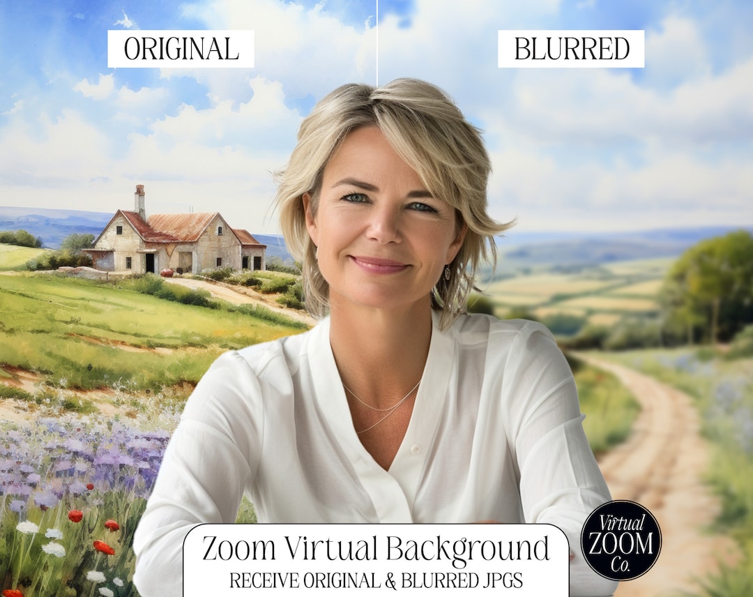 Zoom Background, Country Farm Zoom, Farm Painting, Countryside Art ...