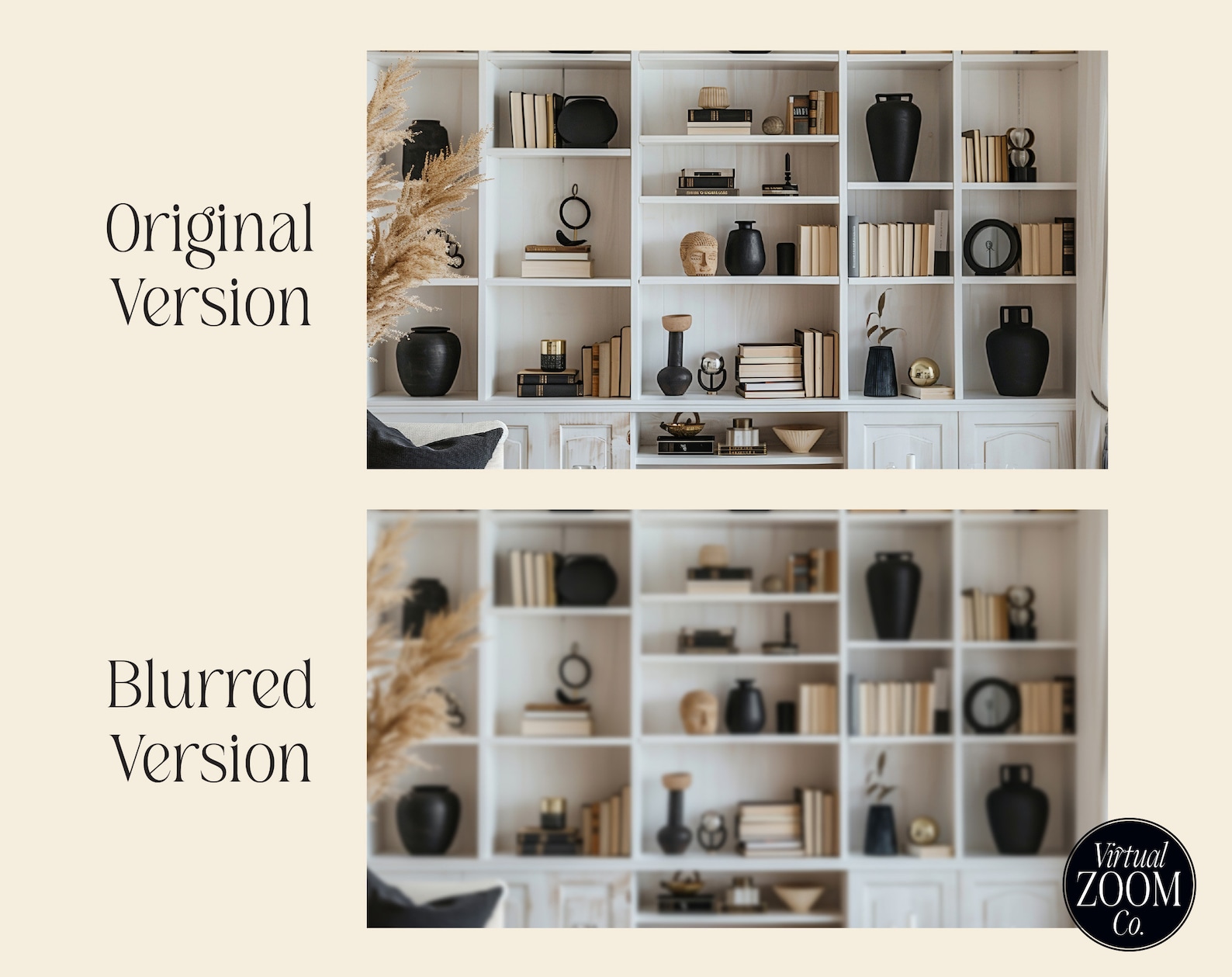 Zoom Background Bookshelf Virtual Background Black Bookshelf Zoom ...