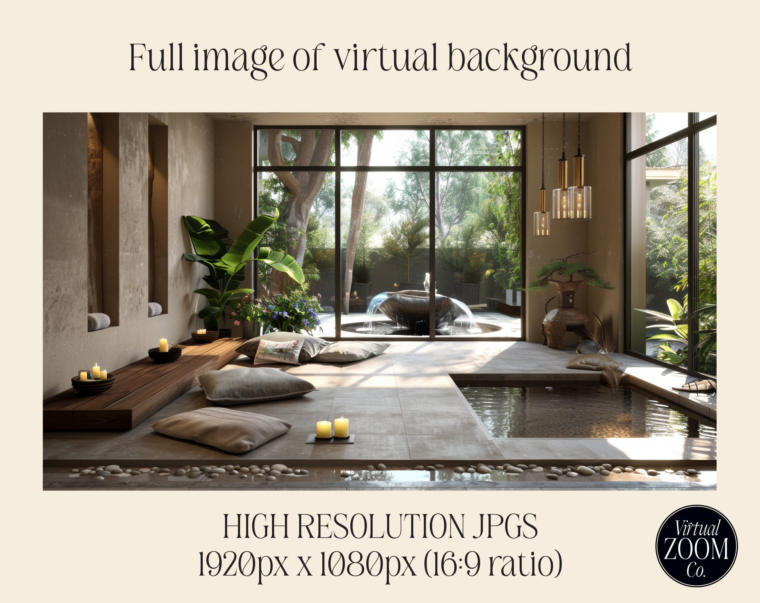 Zoom Background Wellness Retreat Zoom Virtual Background Zen Zoom Spa ...