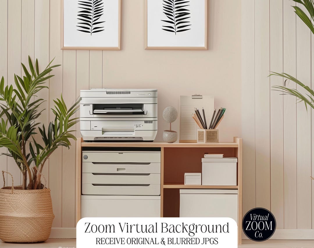 Zoom Background Home Office With Plants Professional Zoom Background ...