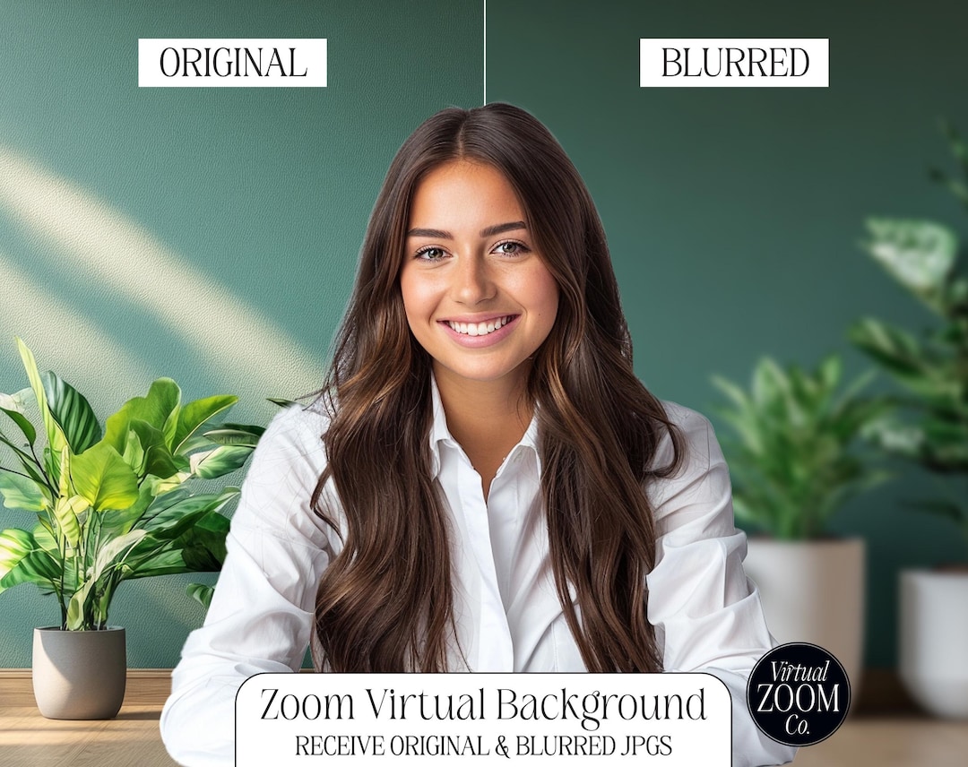 Zoom Background Green Wall Zoom Minimalist Office Background Zoom ...