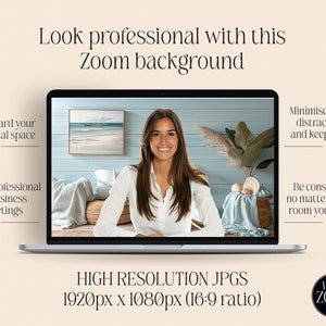 Zoom Background Coastal Beach Boho Home Beach House Summer Beach Home ...