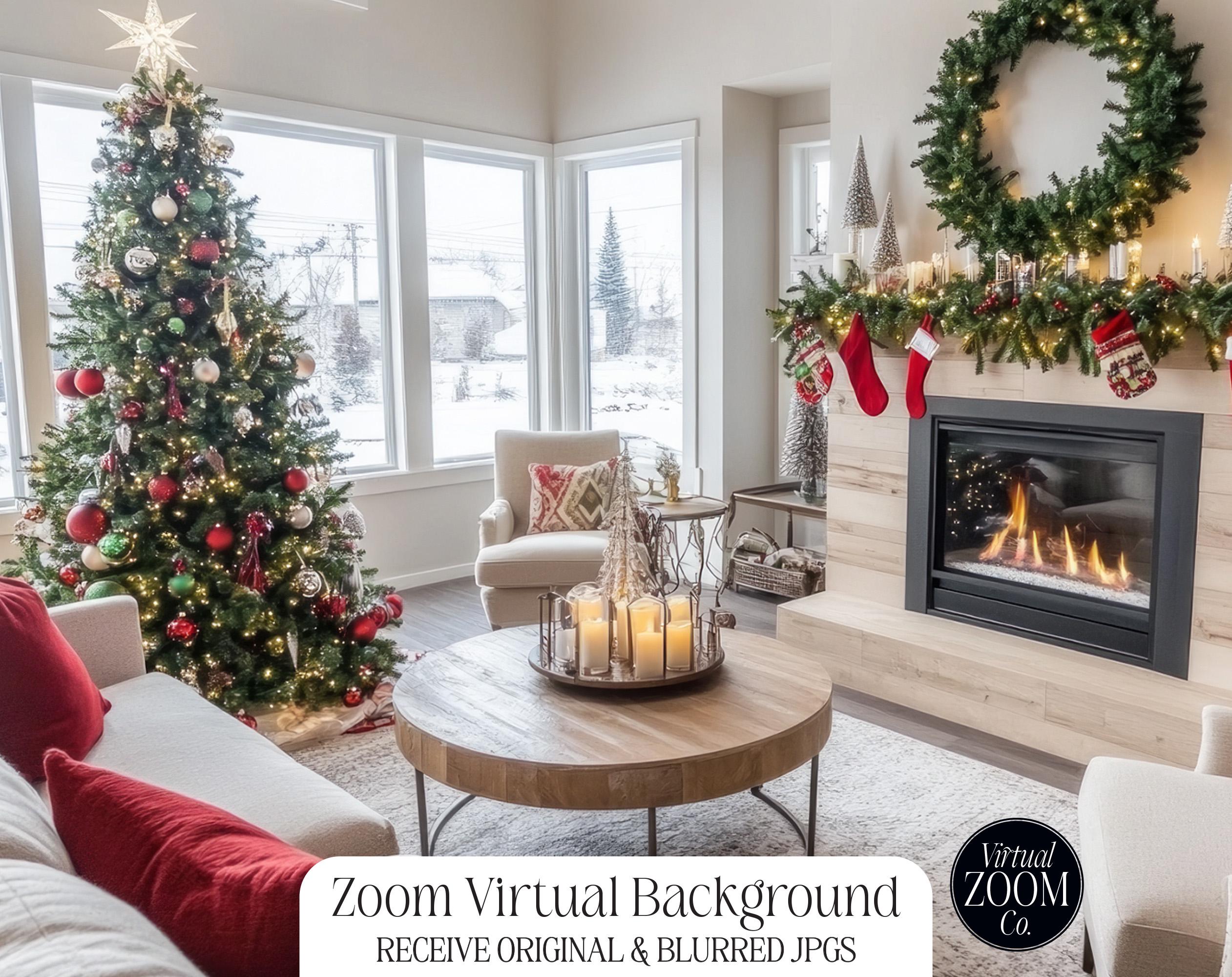 Zoom Background Christmas Zoom Winter Home Virtual Background Christmas ...