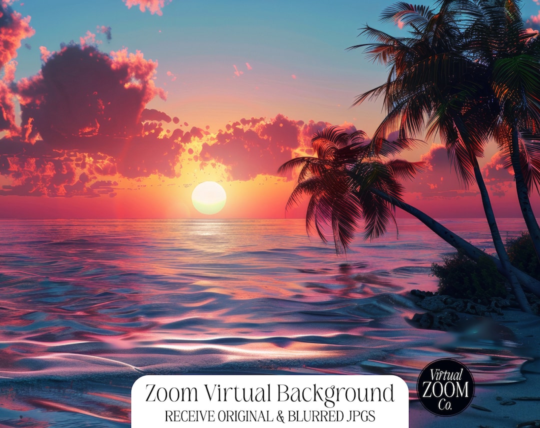 Zoom Background, Sunset Zoom Background, Virtual Background, Zoom ...