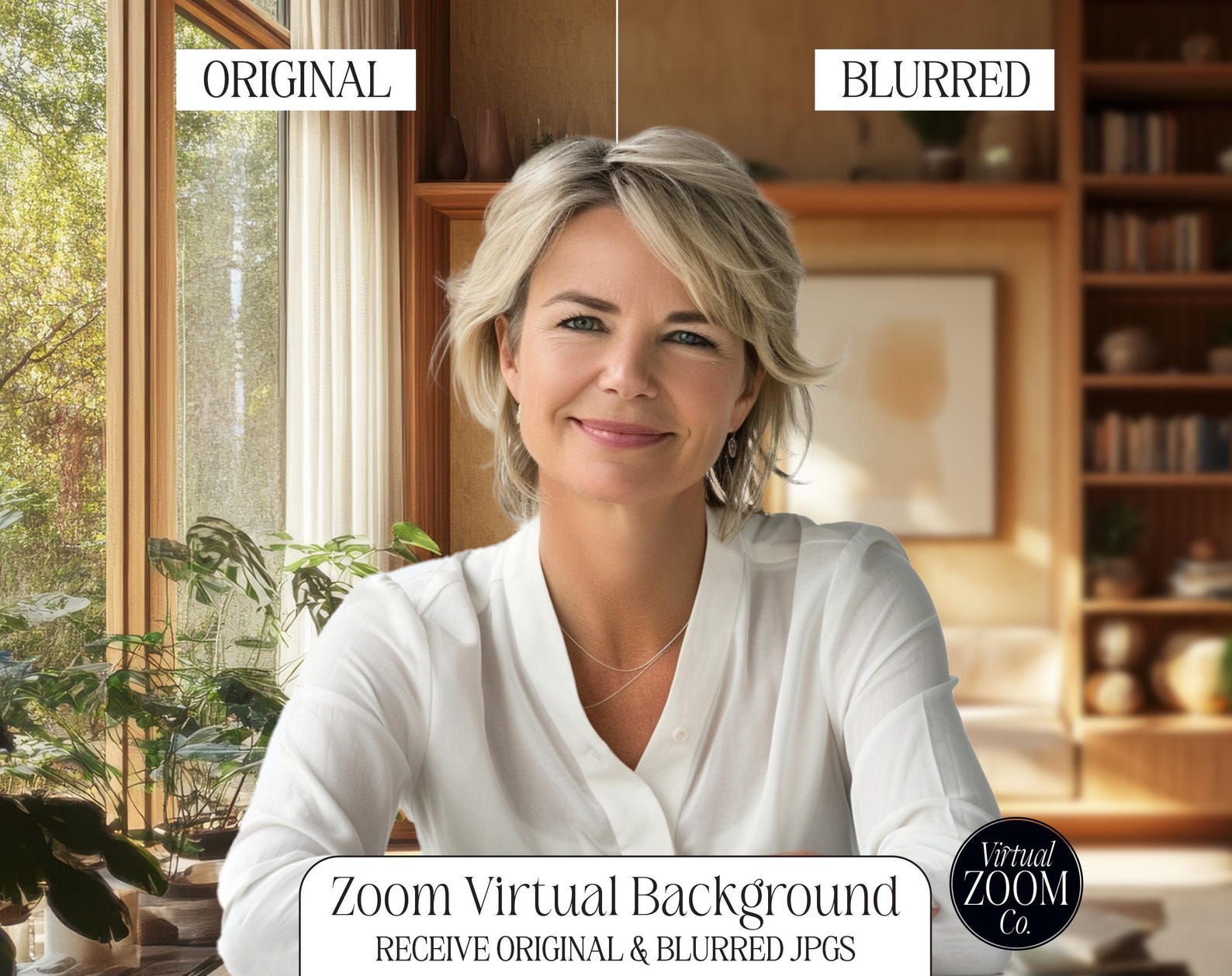 Zoom Background Wall Art Family Room Professional Home Zoom Virtual ...