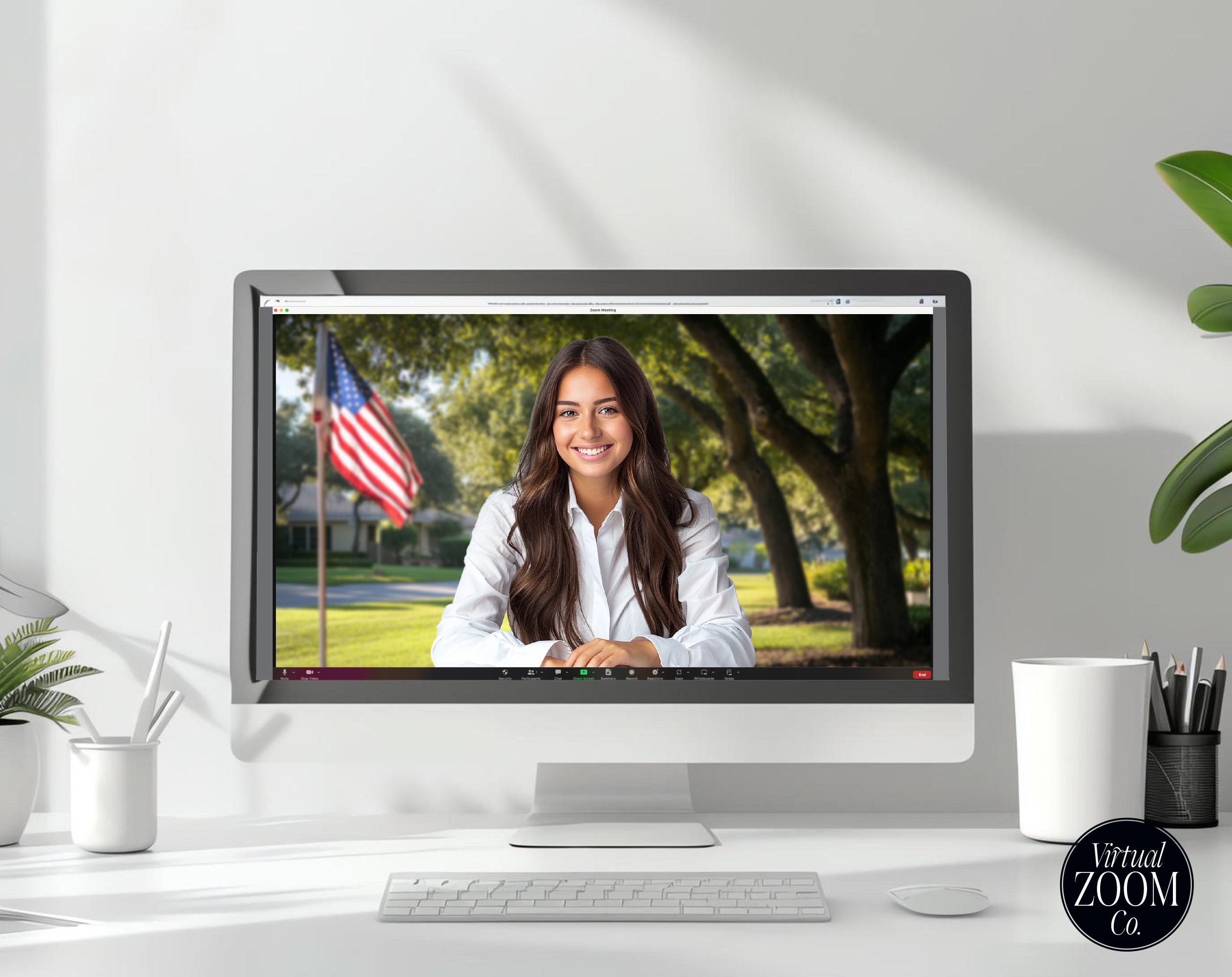 Zoom Background American Background Street View Virtual Background ...