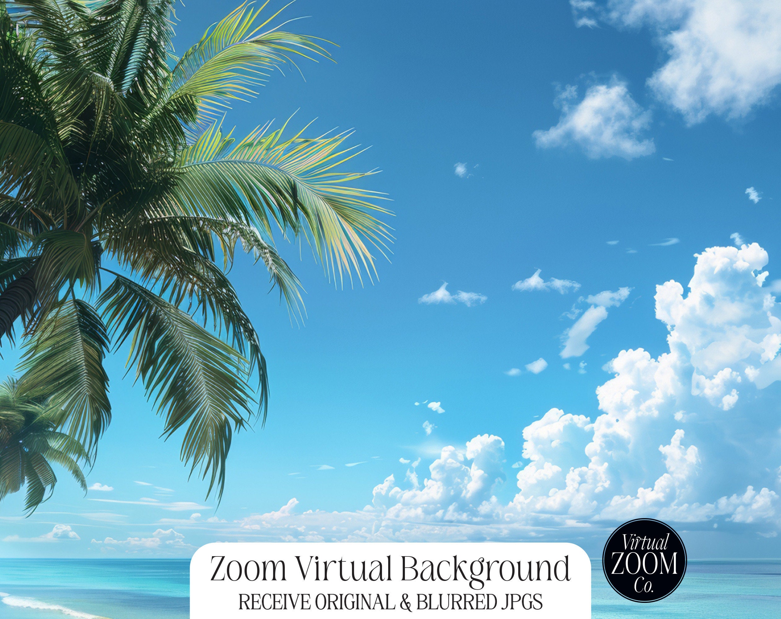 Zoom Background, Beach Zoom Background, Virtual Background, Zoom ...