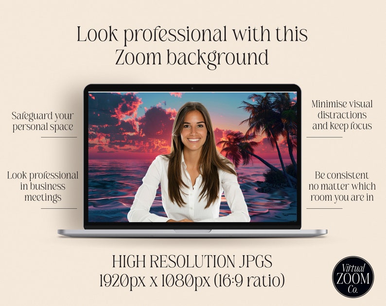 Zoom Background, Sunset Zoom Background, Virtual Background, Zoom ...