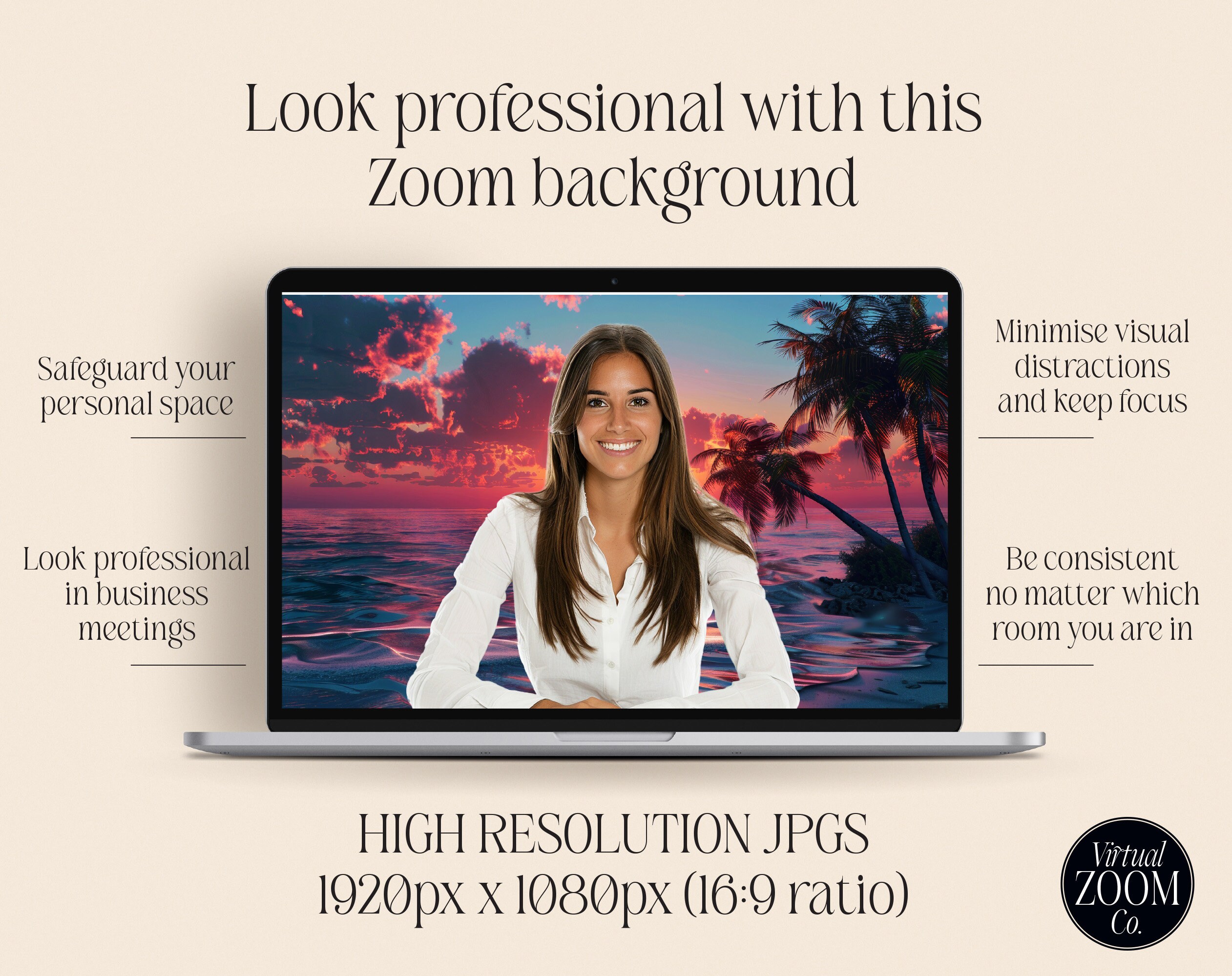 Zoom Background, Sunset Zoom Background, Virtual Background, Zoom ...