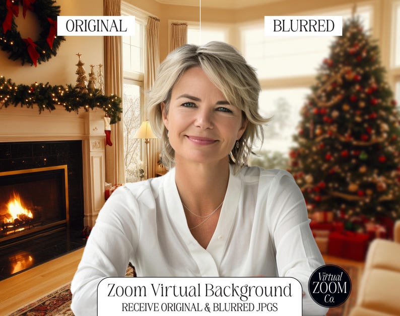 Zoom Background Festive Home Zoom Christmas Zoom Winter Home Virtual ...