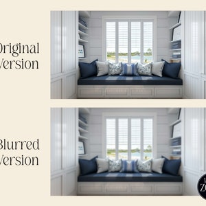 Zoom Background Coastal Hamptons Beach Zoom Window Seat Navy Summer ...